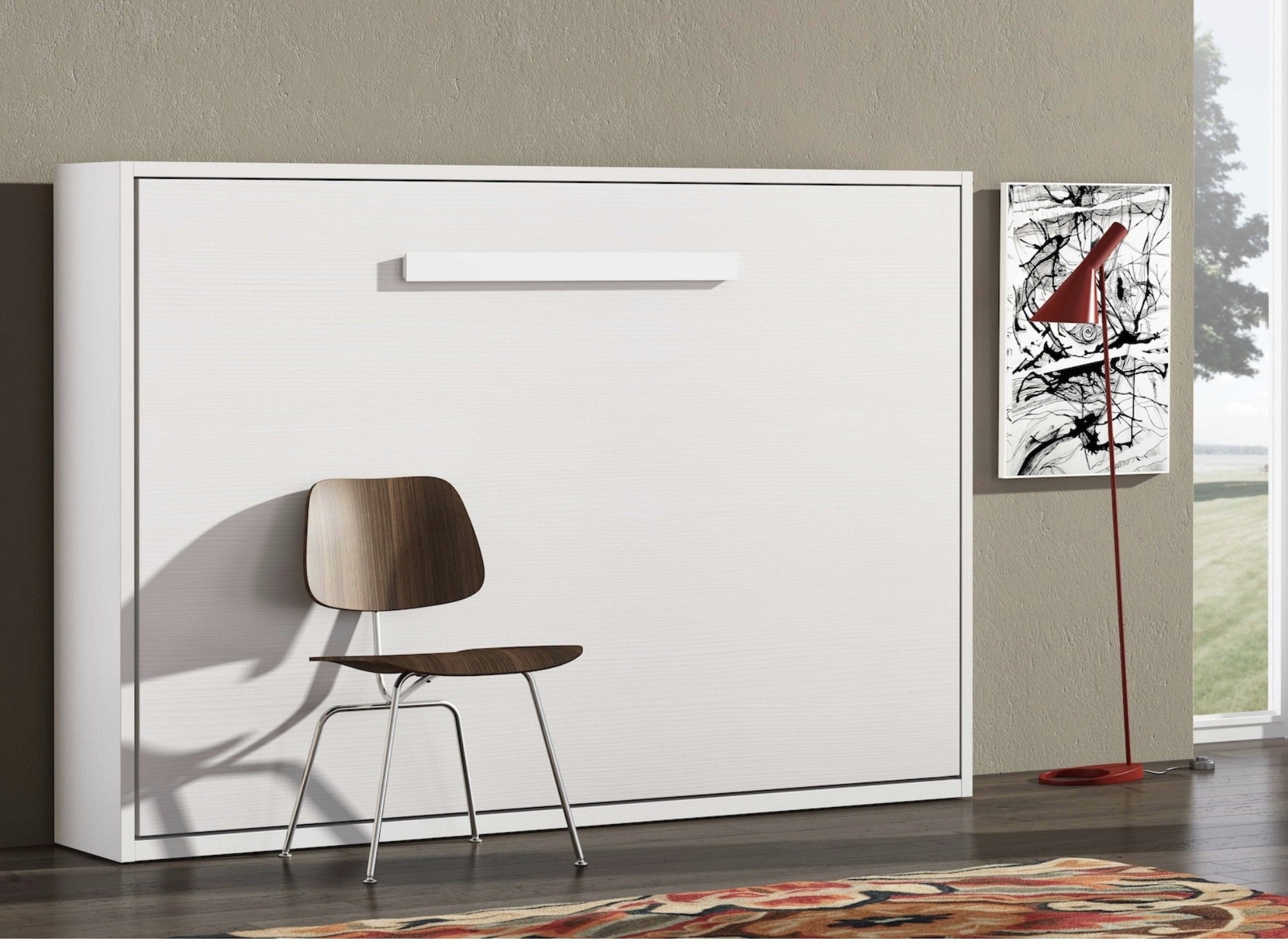 Lit escamotable horizontal 140x180 - Optima-Avec matelas-Coffrage ...