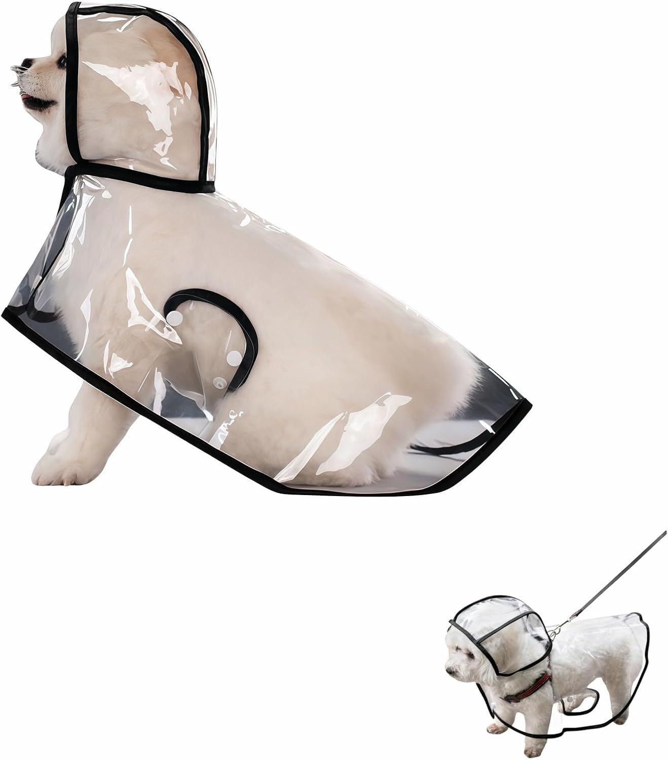 Chubasquero para perros con capucha, poncho de lluvia de PVC ...