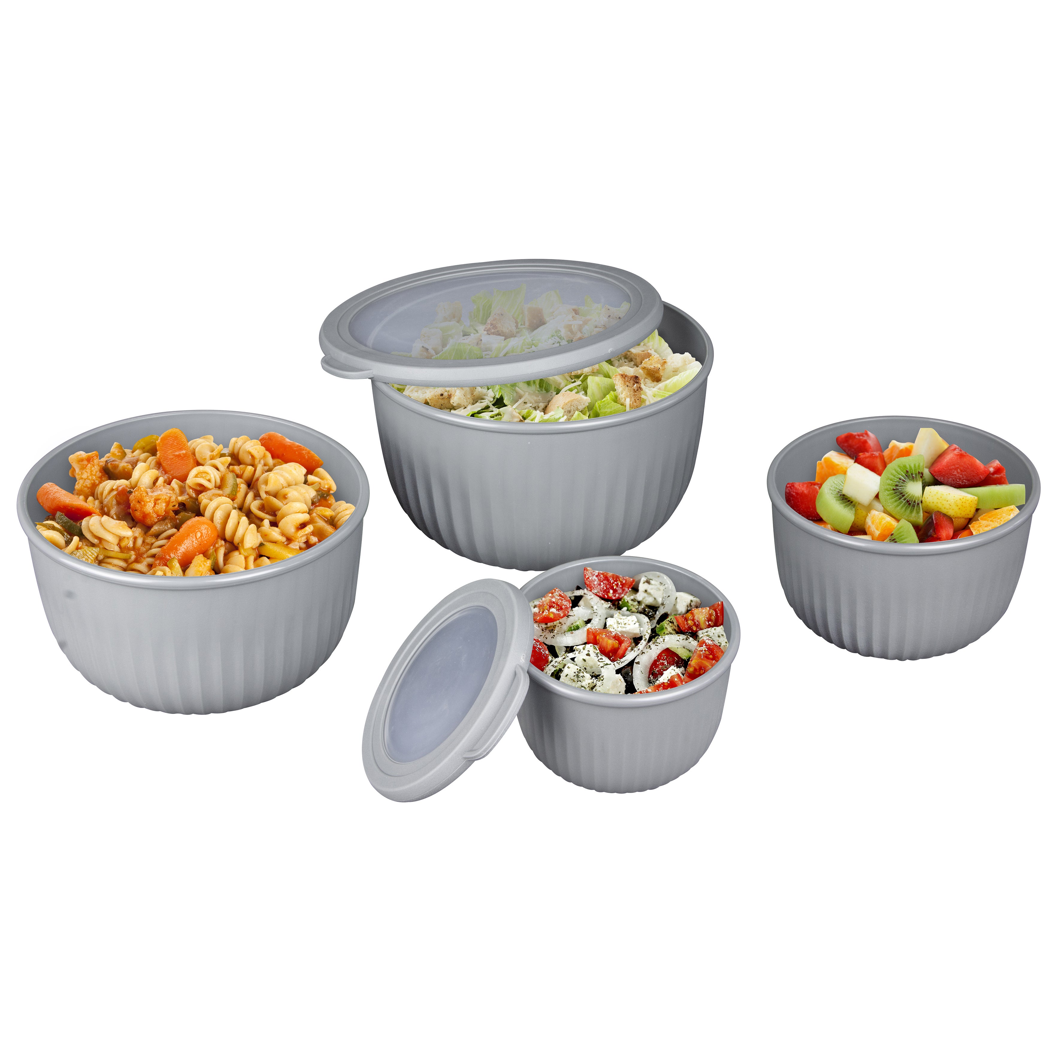 Lot De 4 Boîtes De Conservation - Cook Concept - Gigognes - Grises ...