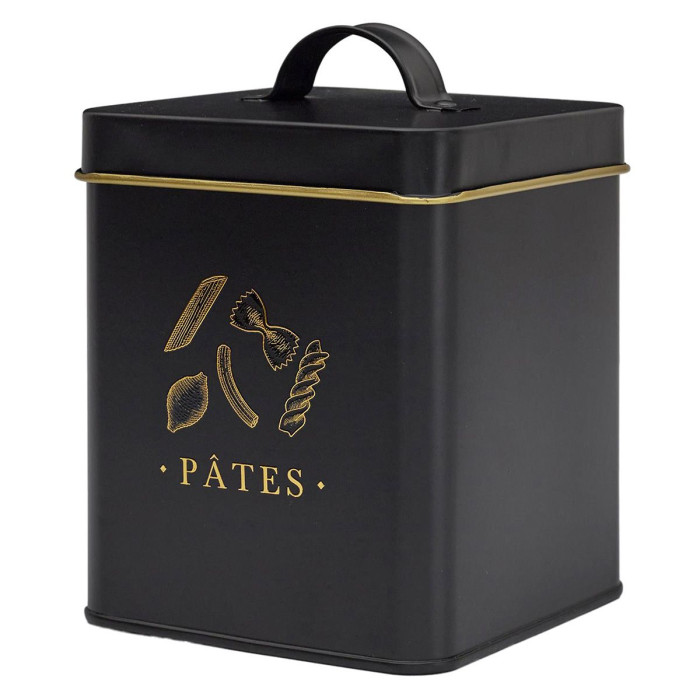 Boîte à Pâtes en Métal "Lounge" 19cm Noir | Leroy Merlin