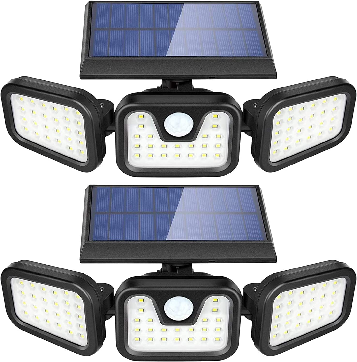 2 luces solares de pared para exteriores, luces LED de alto brillo con ...