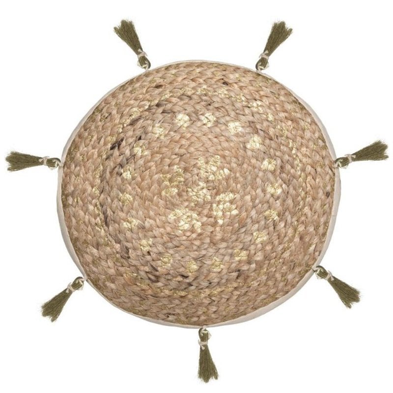 Coussin Extérieur Sol Jute Rond 38 cm - SILUMEN | Leroy Merlin