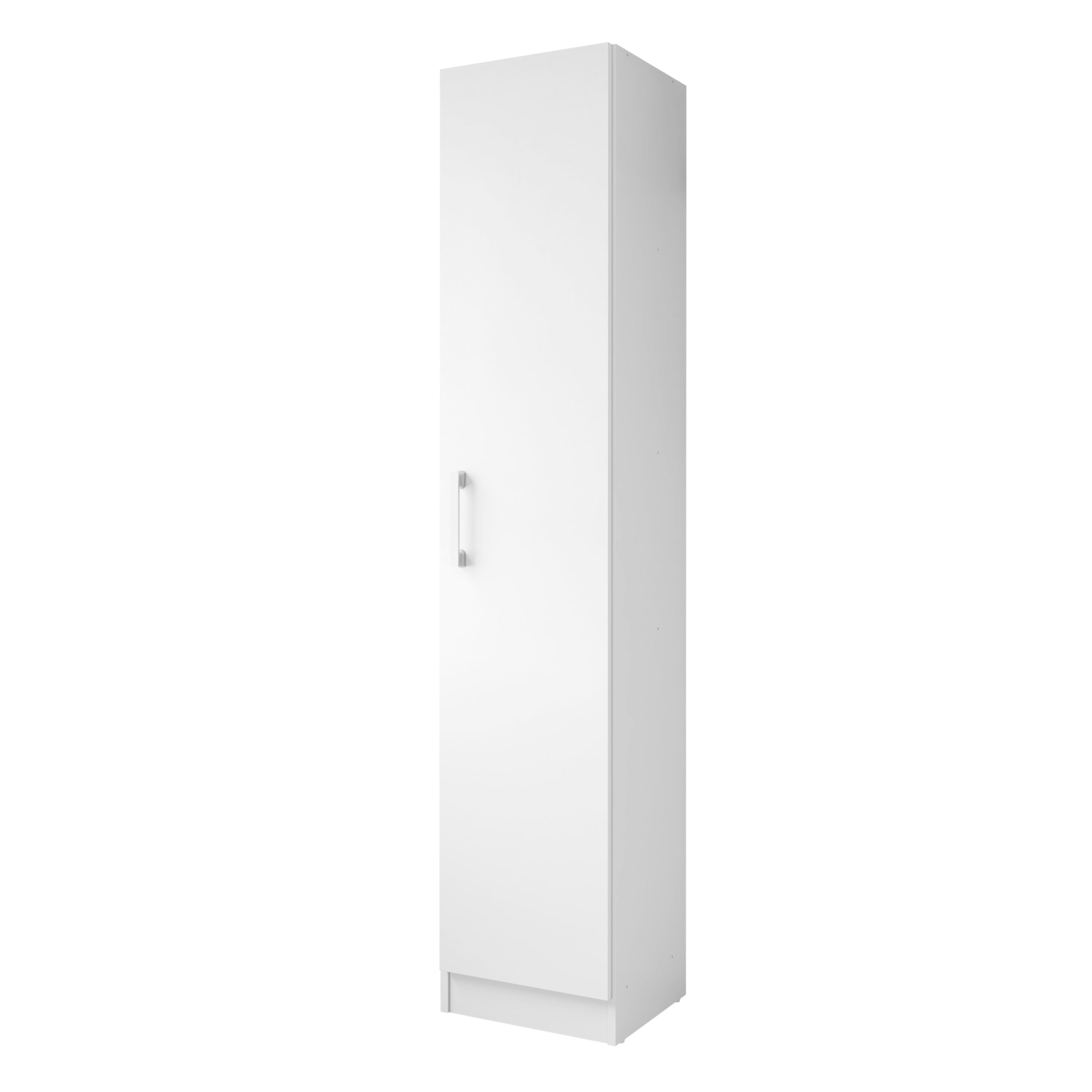 Buyqualia Armario hogar escobero Multiusos en Color Blanco (Alto 170 cm ...