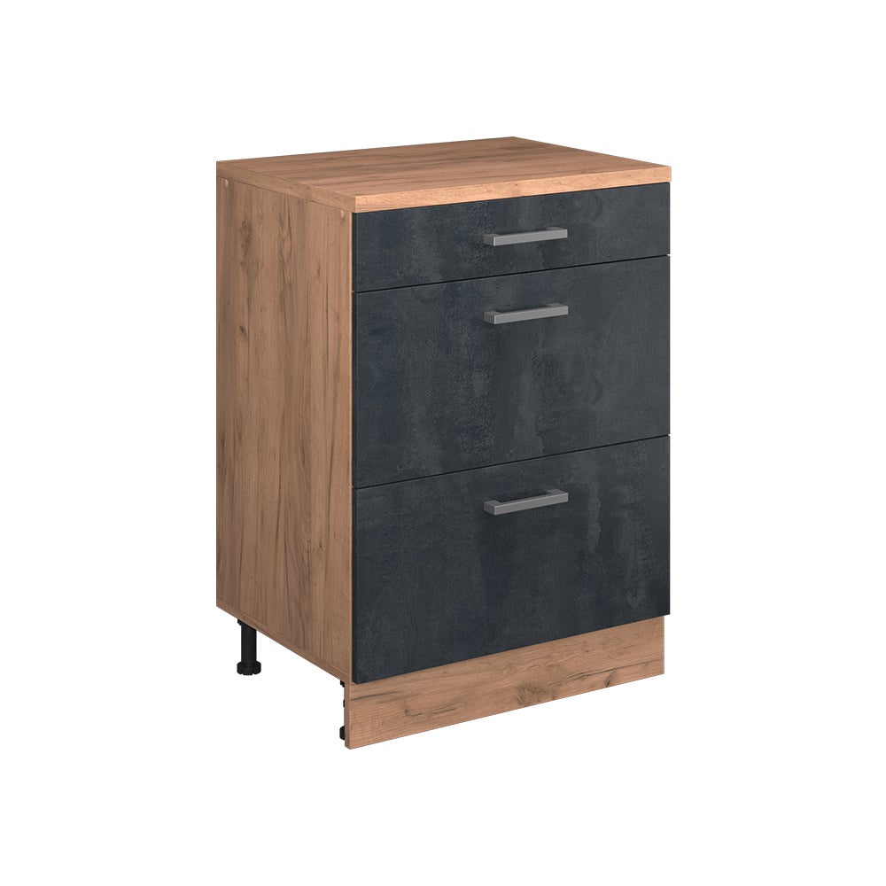 Vicco Cómoda de ampliación Rion, Hormigón negro/Roble dorado, 60 x 46 ...