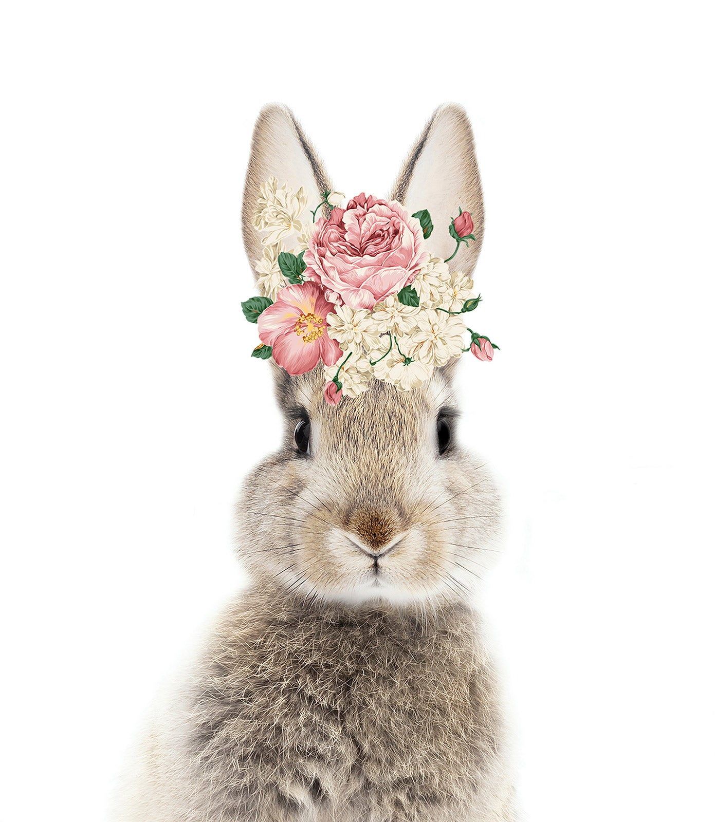 Papier peint panoramique Enfants - Lapin Fleurs 3617680885543 - Largeur ...