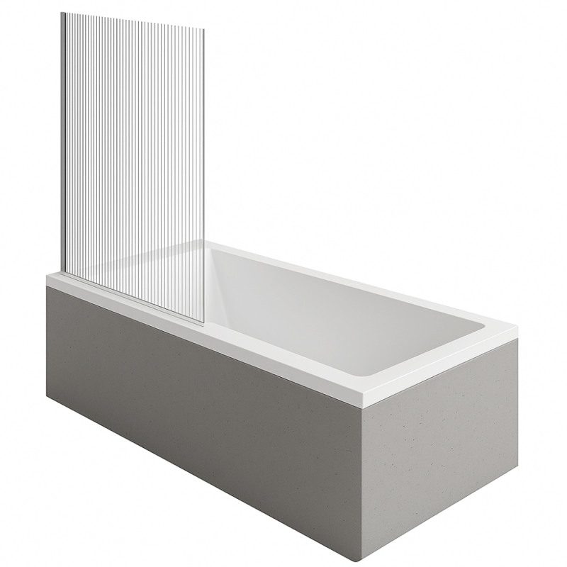 Baignoire droite DURAVIT Strack 1700x800mm + Pare bain gauche AURYS ...