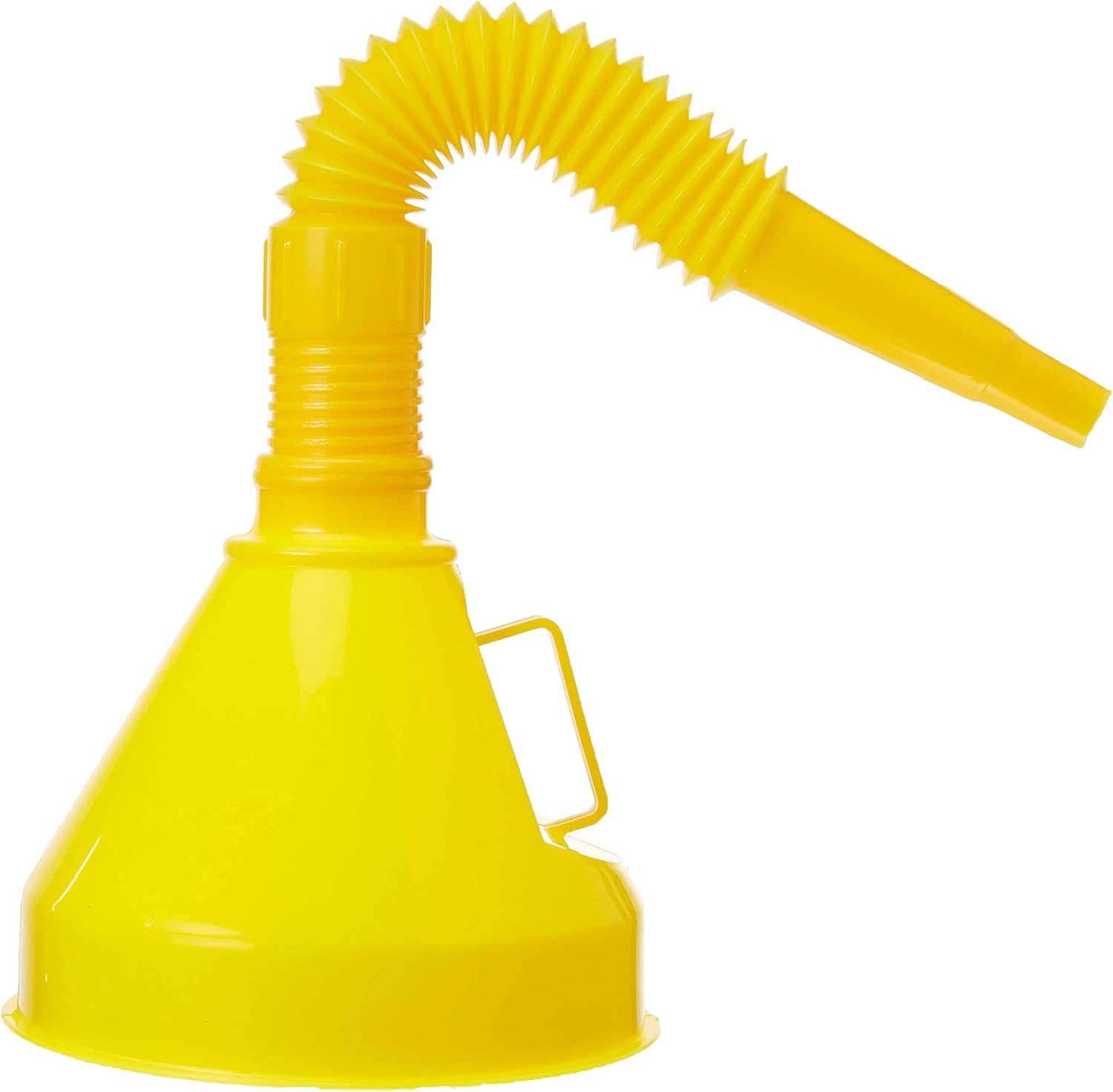 Embudo de combustible amarillo con filtro y extensión flexible. | Leroy ...
