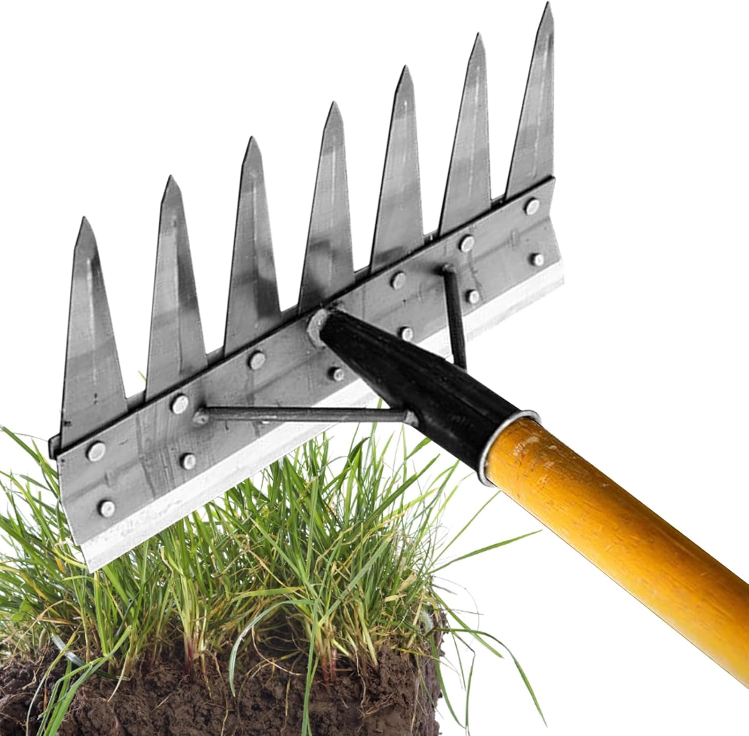 Râteau de jardin en acier au carbone, râteau de jardin robuste, outils ...