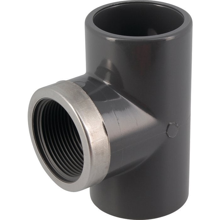 Té taraudé à 90° PVC - NICOLL - Diamètre 63 mm - Taraudage 2' | Bricoman