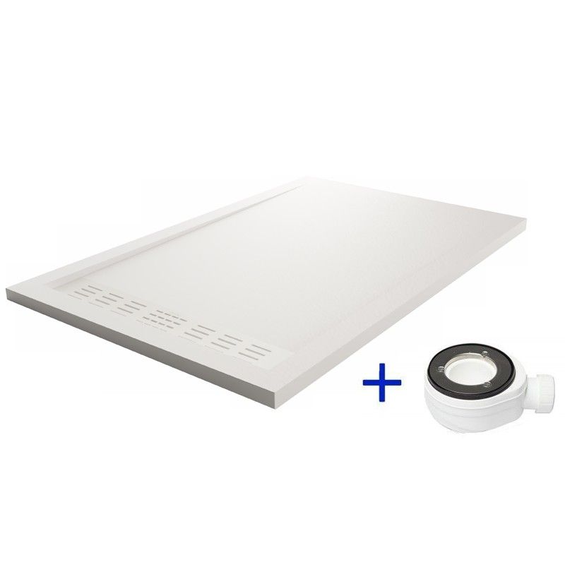 Receveur de douche 90x130 PREMIUM PRO Blanc extra plat + Bonde | Leroy ...