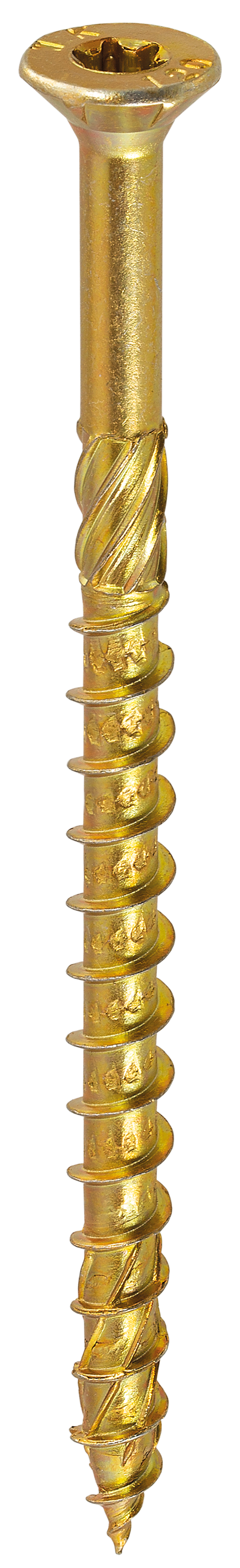 Vis à bois bichromatée - tête fraisée - filetage partiel - empreinte ...