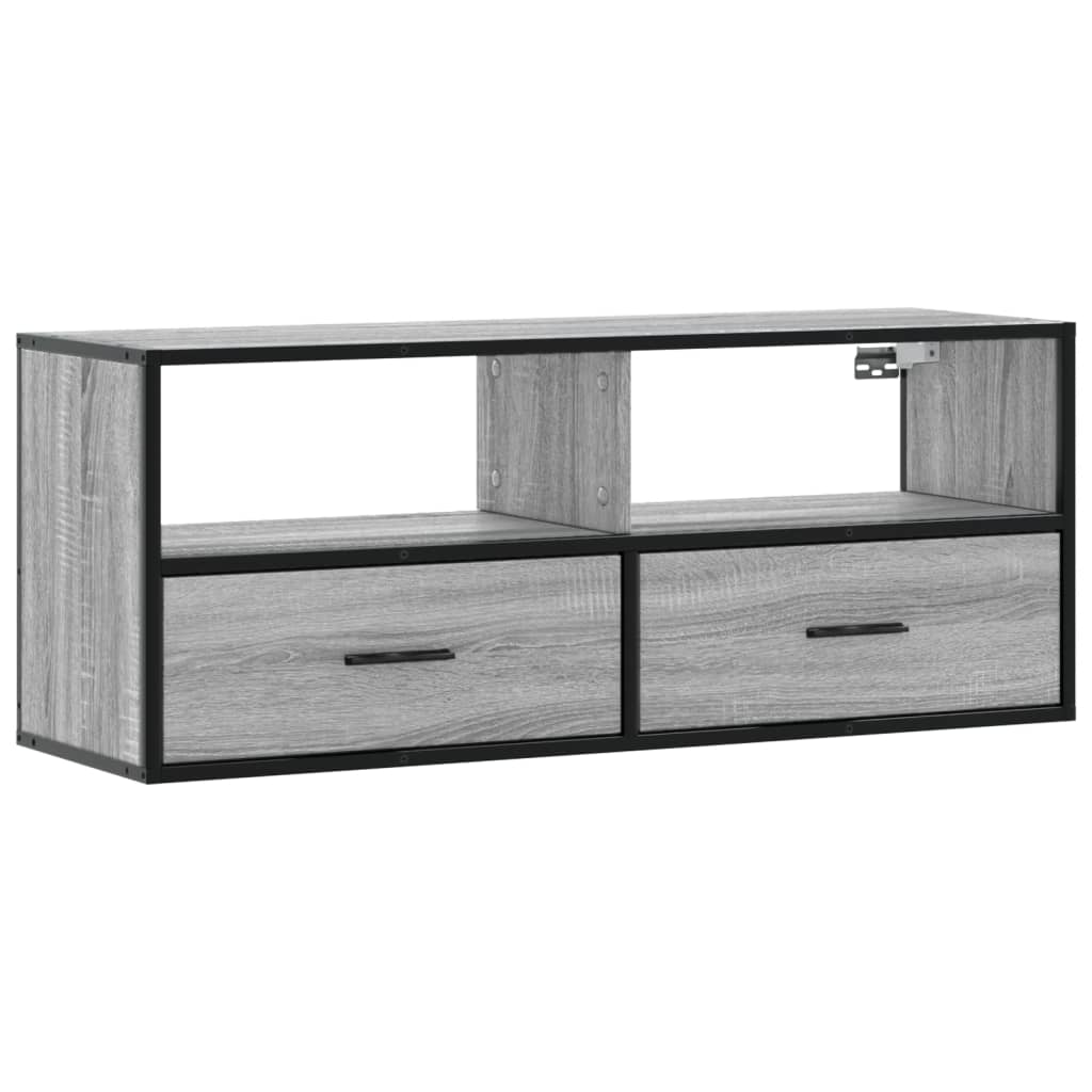 Meuble TV，Banc TV Moderne，Meuble de Rangement sonoma gris 100x31x39,5 ...