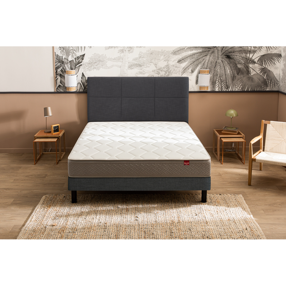 Ensemble Epeda Dépaysant + Sommier Confort Ferme 180x200 - Double ...