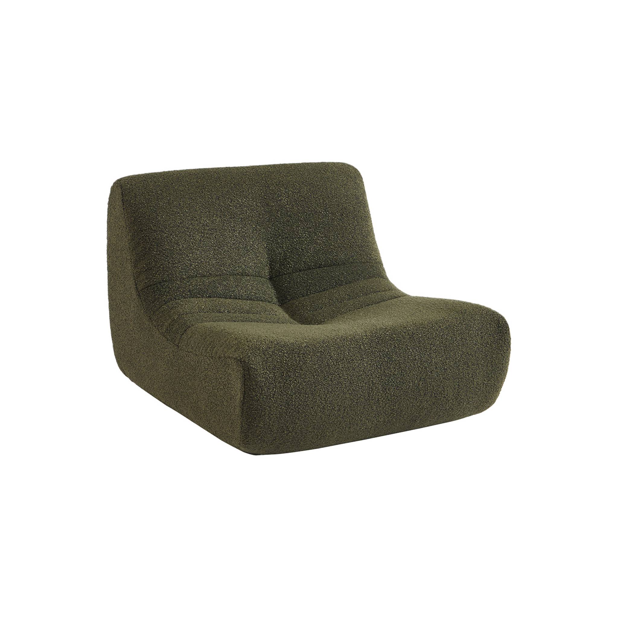 Fauteuil chauffeuse enfant bouclette texturée 1 place kaki - Sokol Kids ...