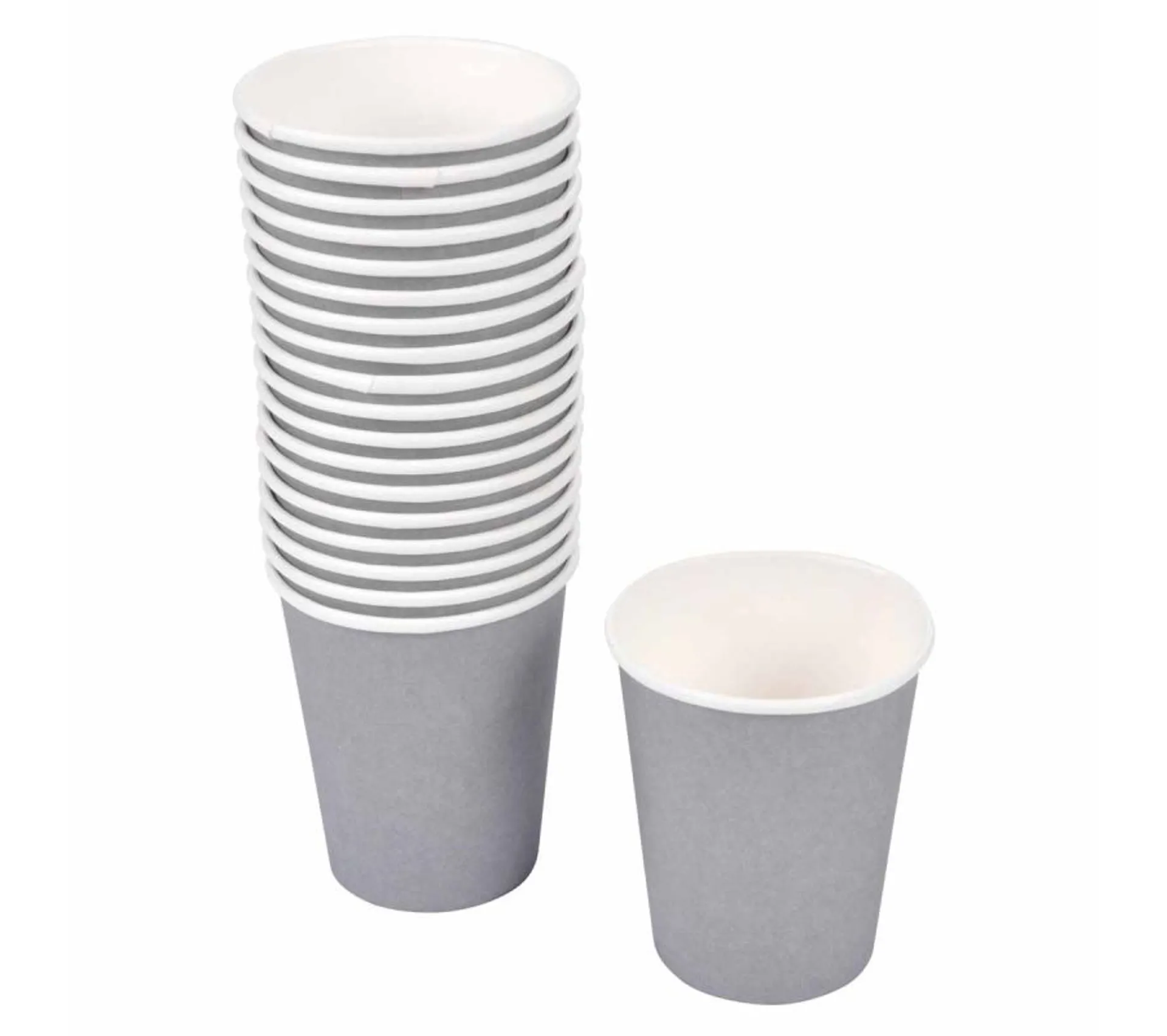 Set de 20 gobelets en carton Gris | Leroy Merlin