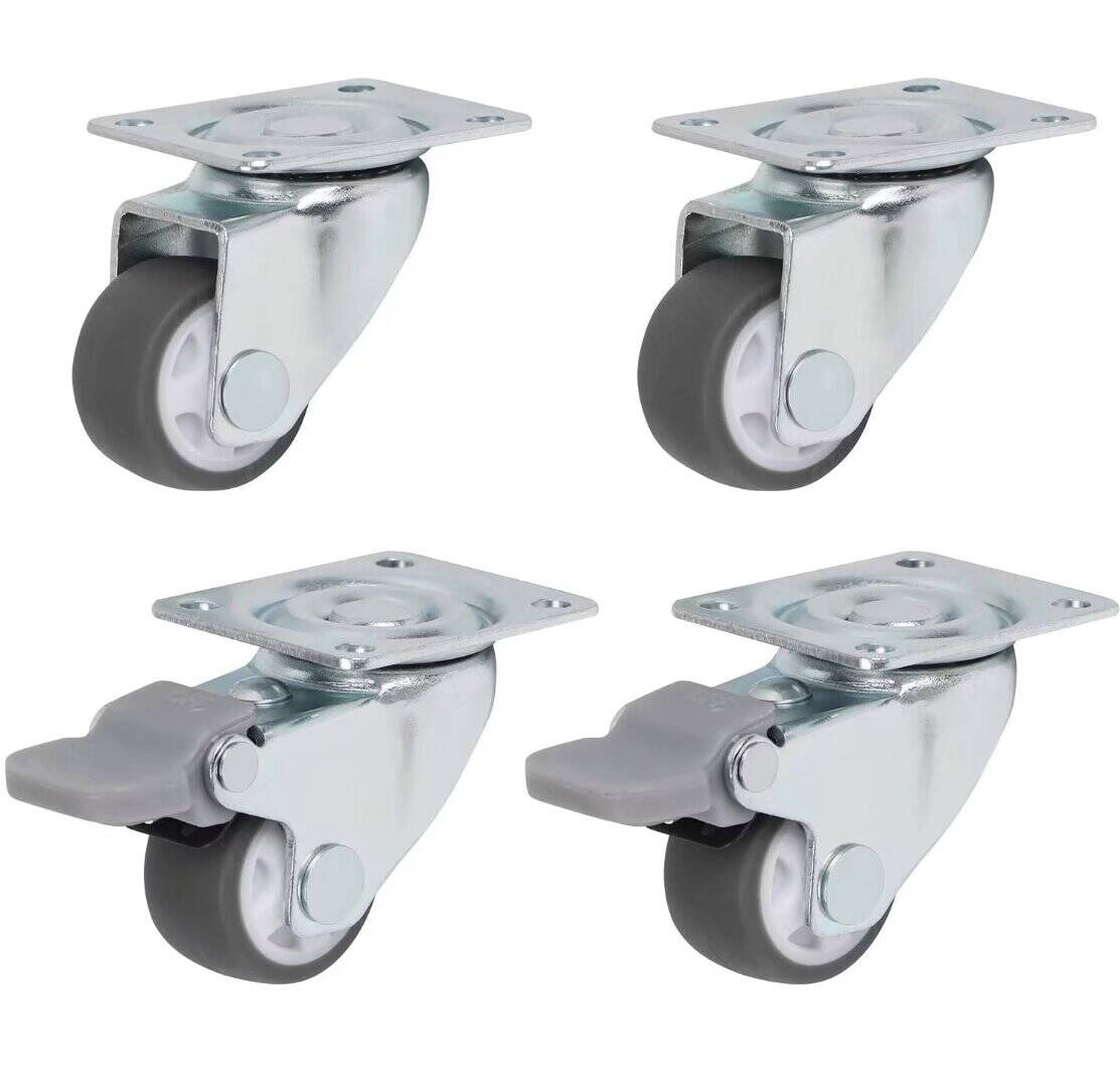 Lot de 4 Noir roulettes Pivotantes 50MM + 2 Roues avec Frein et 2 ...