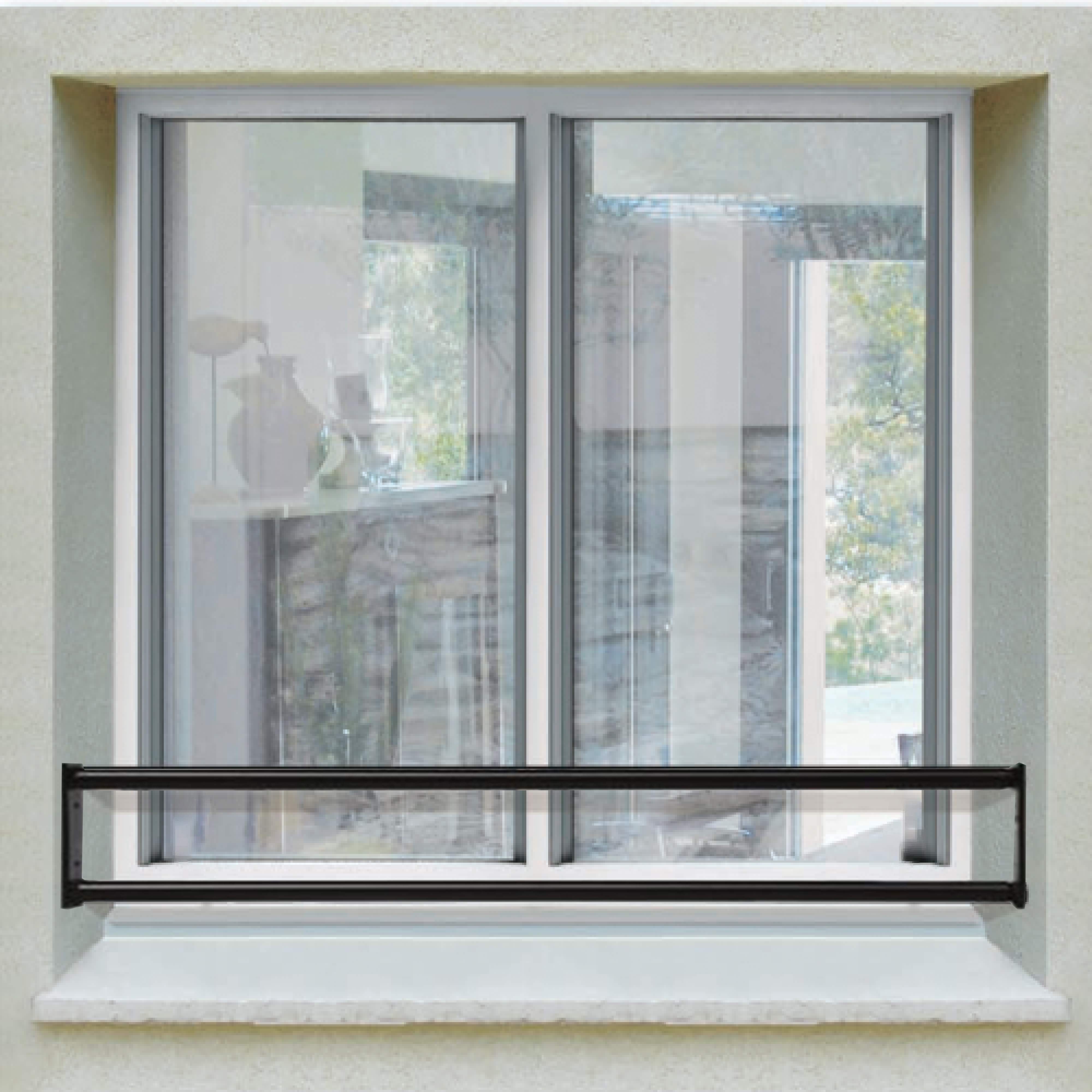 Barre d’appui 2 lisses - Fenêtre 170 cm (cote tableau) – Acier ...