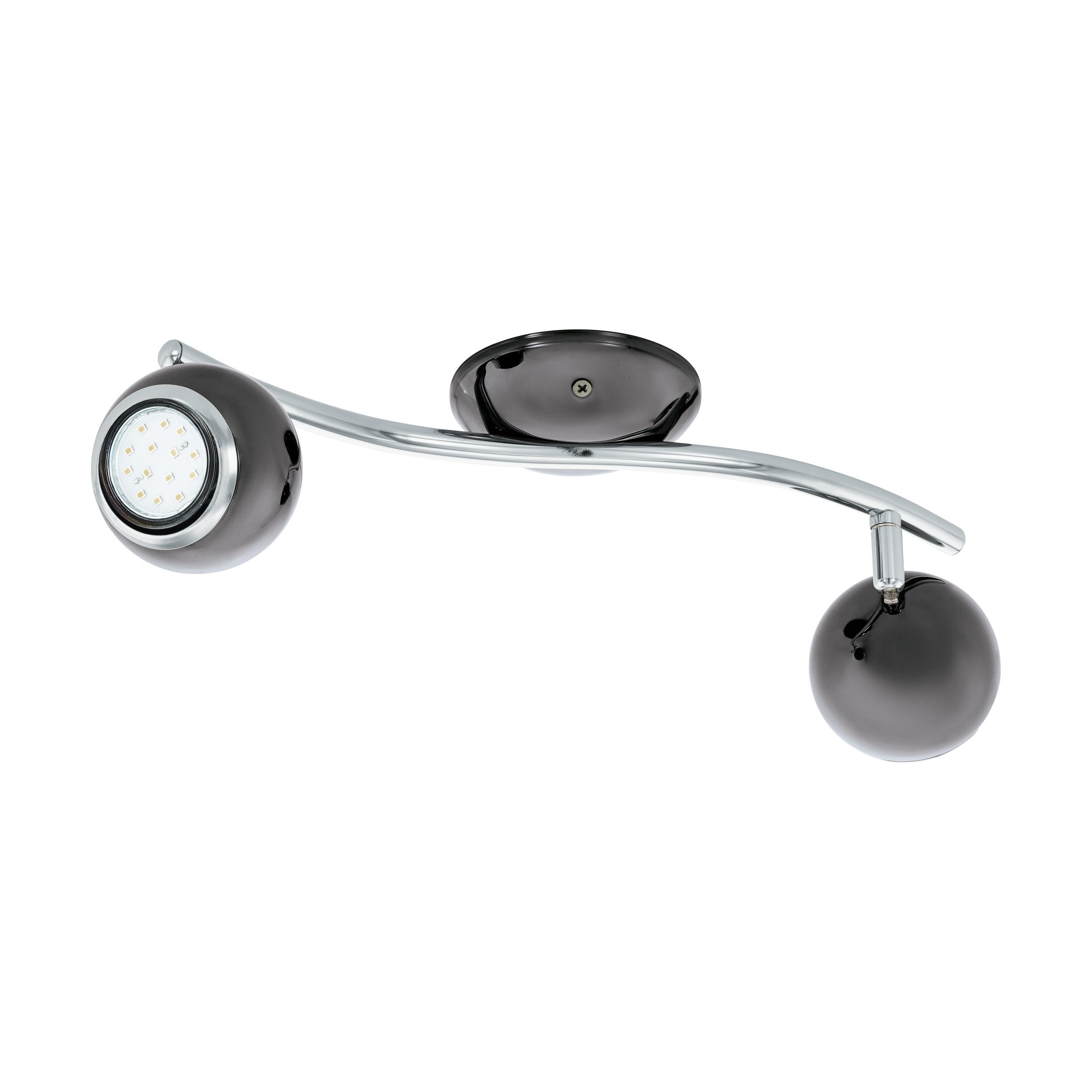 Spot EGLO Spot BIMEDA GU10 2X2,8W en acier nickel brillant et chrome ...