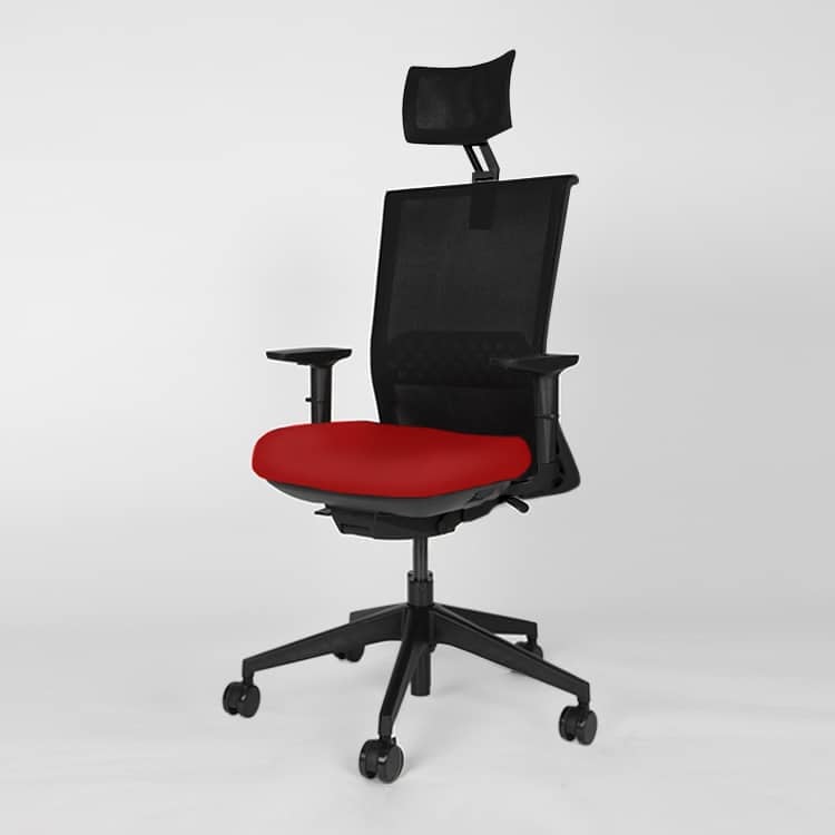 Chaise de bureau ergonomique Actiu Stay Headrest - Red Basic | Leroy Merlin