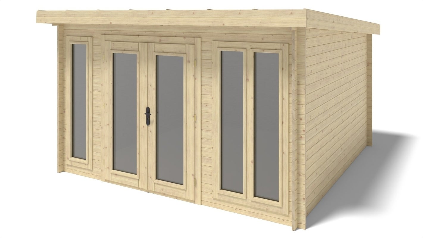 Caseta de jardín de madera 16 m2 - 4x4 m - 34 mm - DOM653 - ALTANKA ...