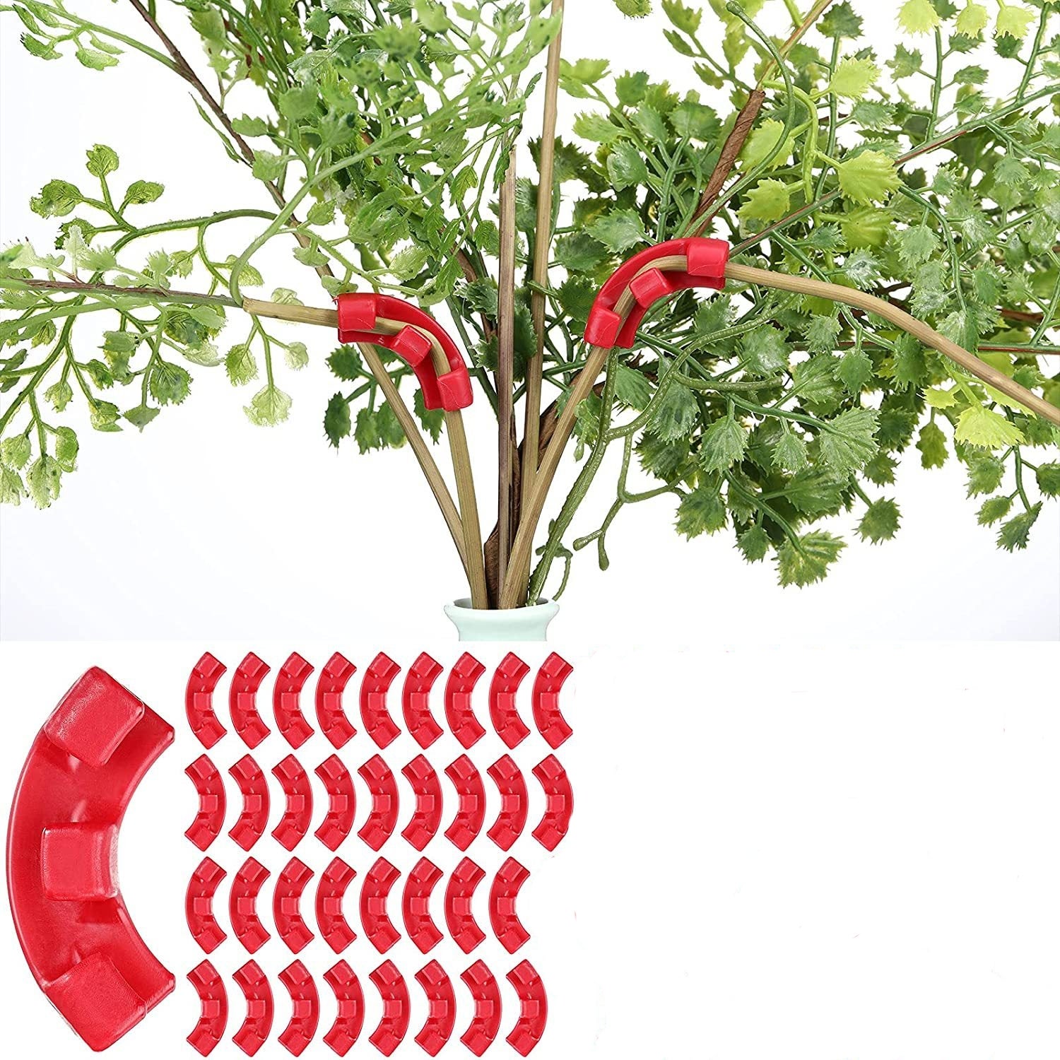 Clips de support de tige Plant Bender 35 pièces Red | Leroy Merlin