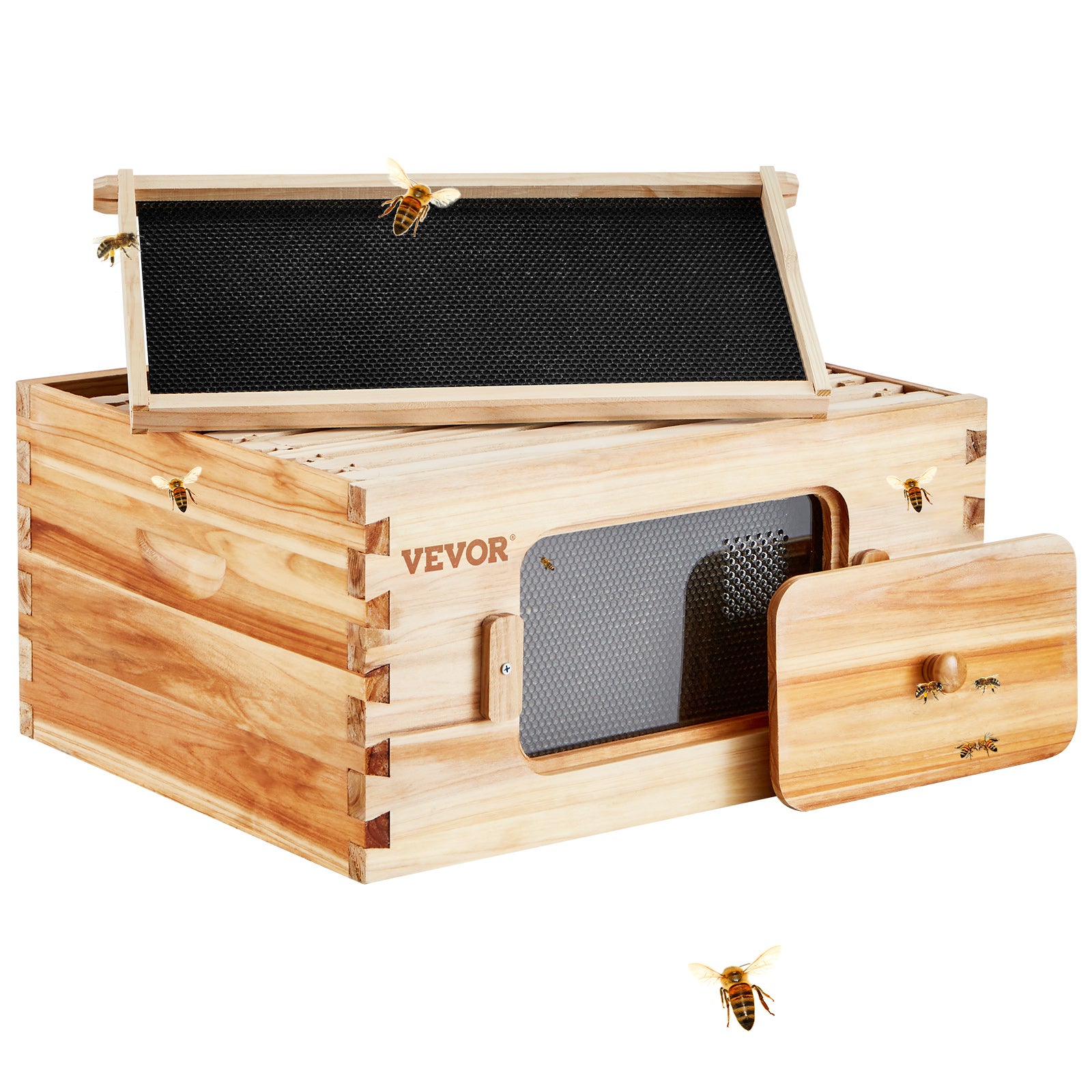 VEVOR Bee Hive Deep Box Starter Kit 100% madera de cedro natural ...