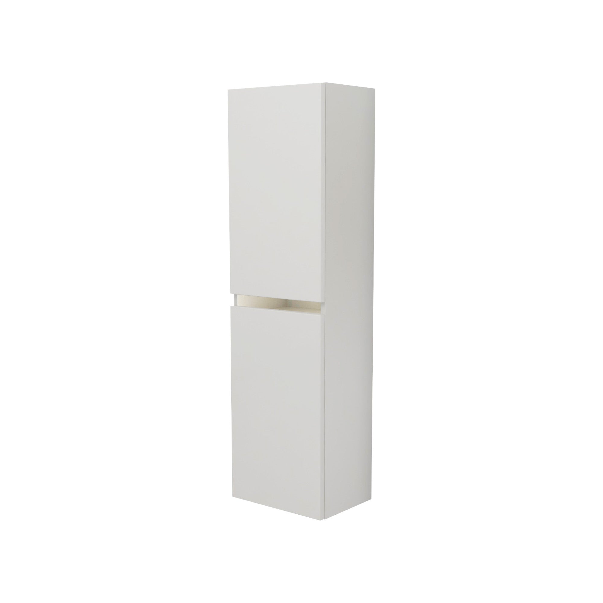 Colonne de salle de bain haaus Zed, suspendue, 2 portes, Blanc brillant ...