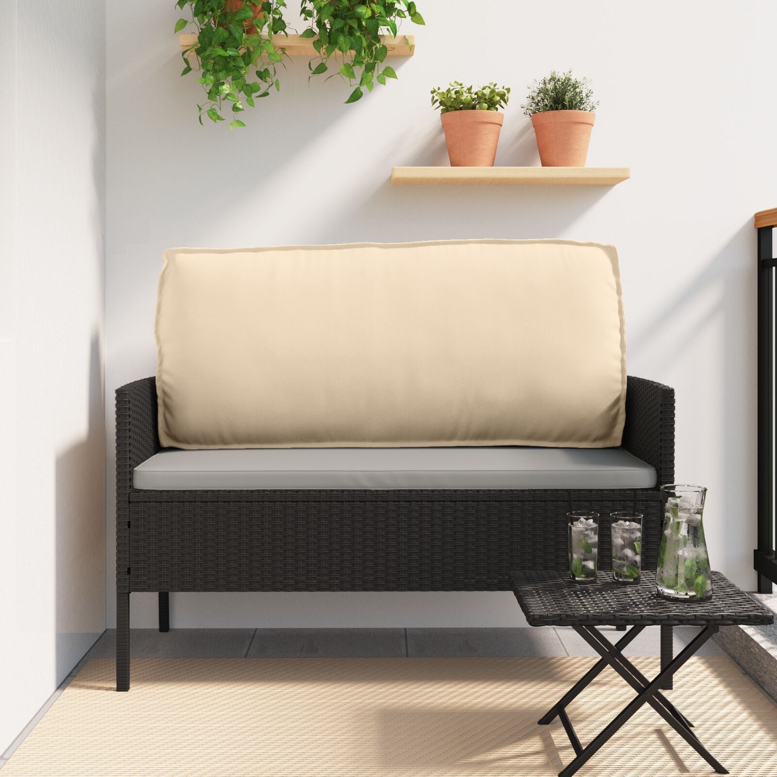 VidaXL Cojín de palet para respaldo beige 120x40x12 cm de tela Oxford | Leroy Merlin