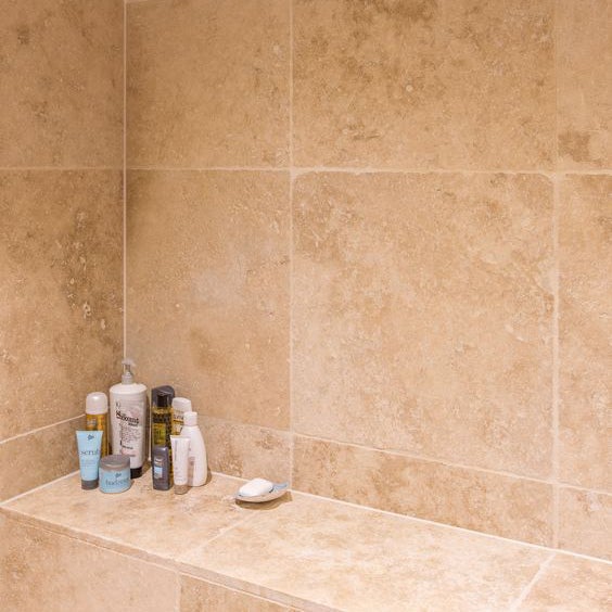 DALLE TRAVERTIN Classic Mix 40.6x40.6X1.2cm 1er choix (0,16m²) | Leroy ...