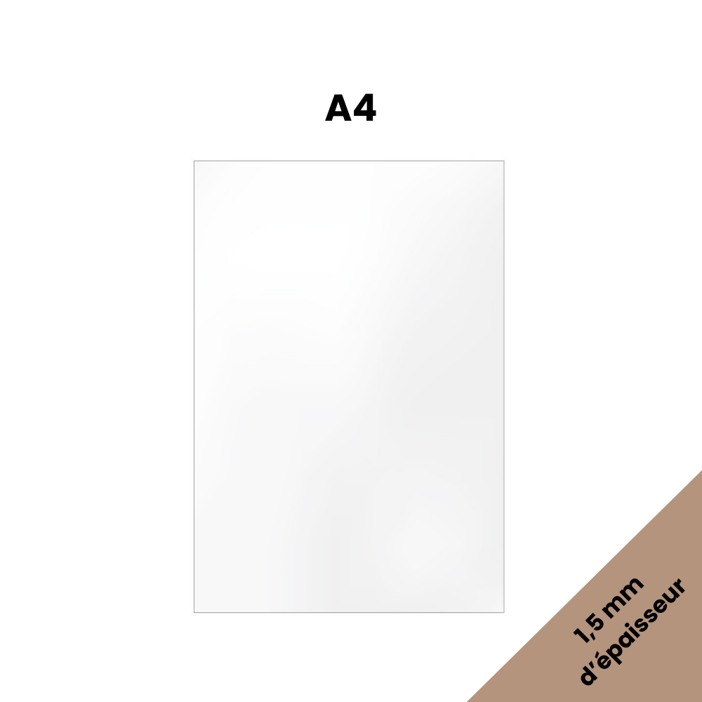 Plaque A4 verre acrylique transparent 1,5 mm - Taille AA (21 x 29,7 cm ...