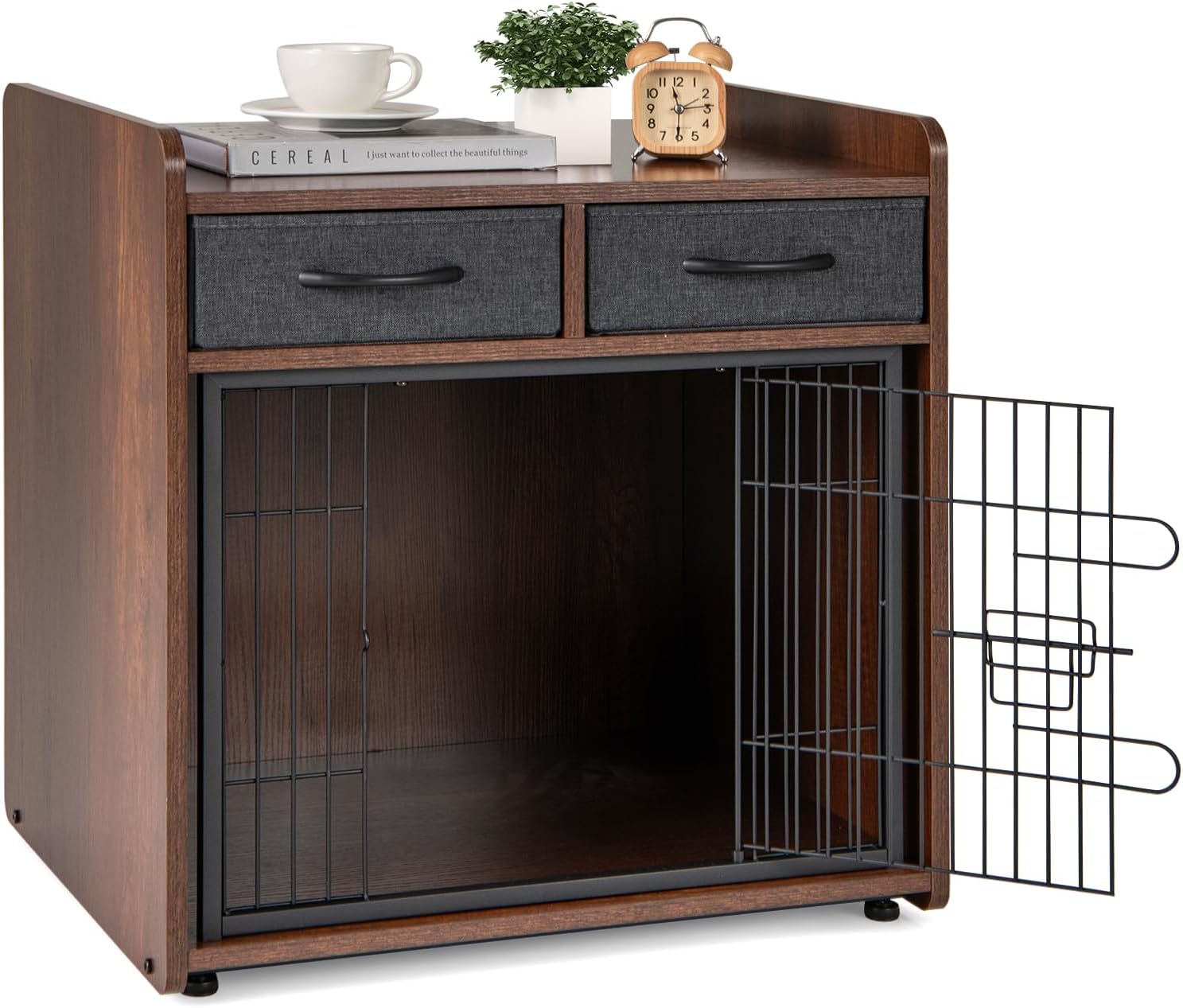 Cage pour Chien 2 en 1, Cage Chien Intérieur,2 Tiroirs en Tissu ...