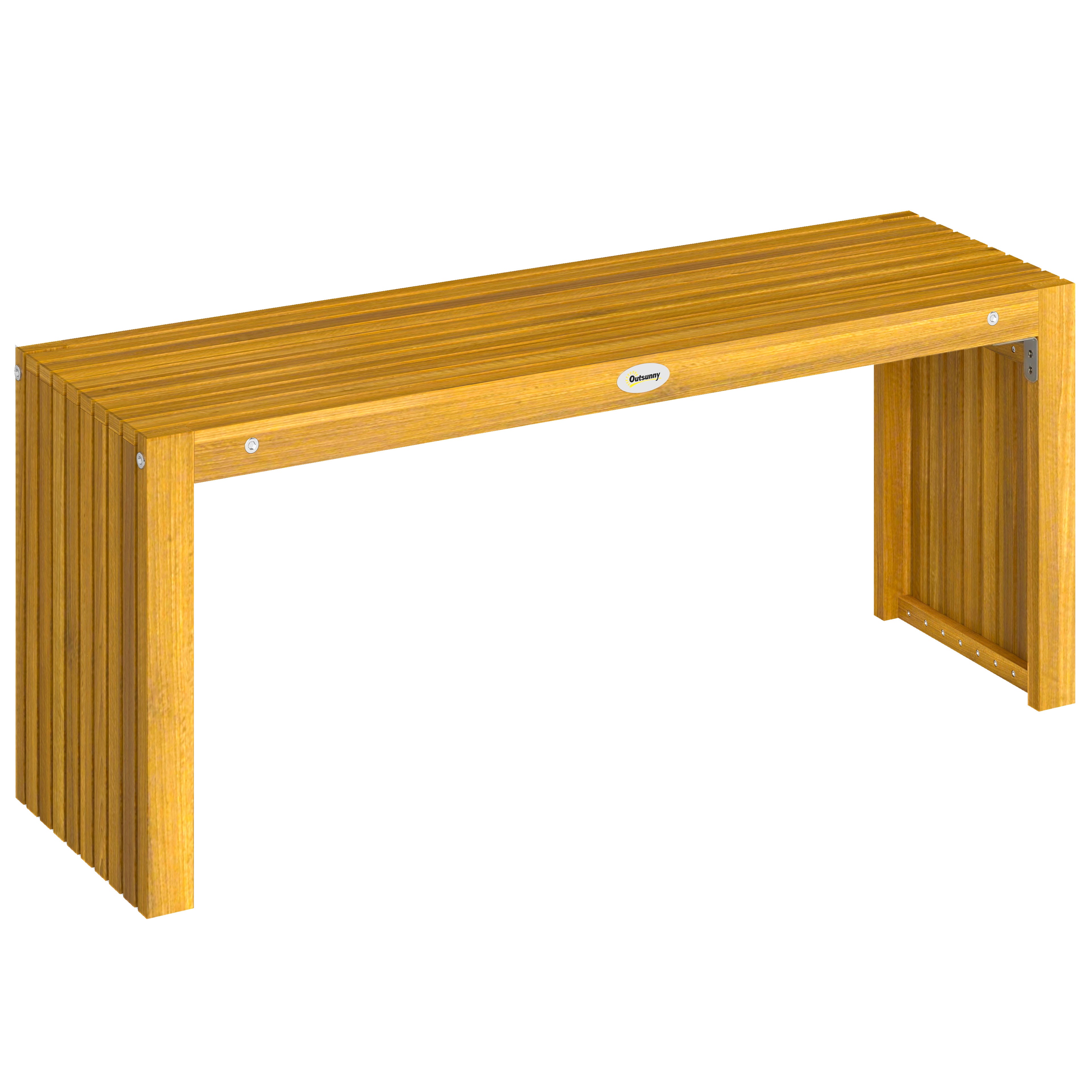 Banc de jardin bois d'acacia 2 place Outsunny | Leroy Merlin