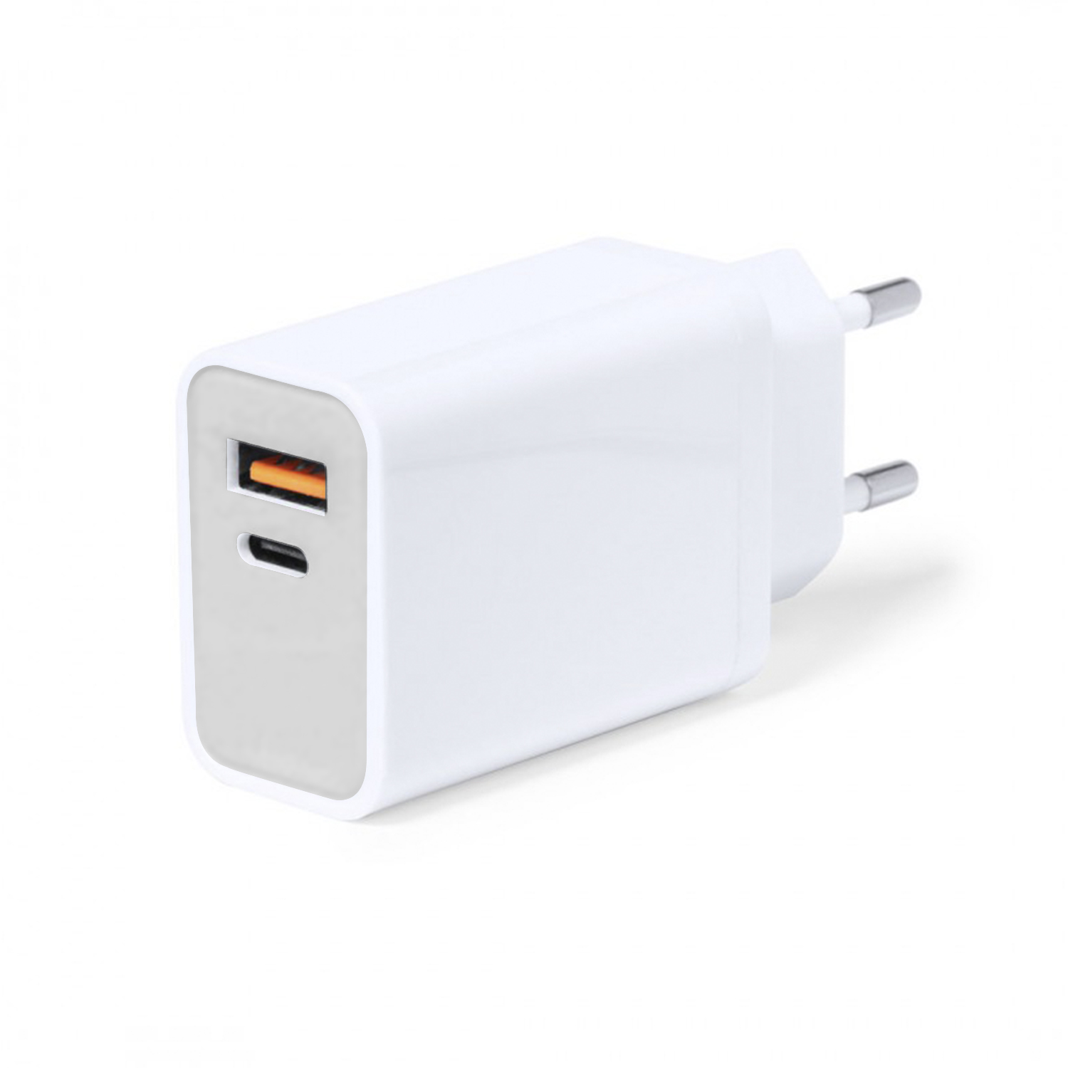 Cargador USB + USB-C 20W PD+Q3.0 4x2,5x8 Cm. Color: Blanco DAM | Leroy Merlin