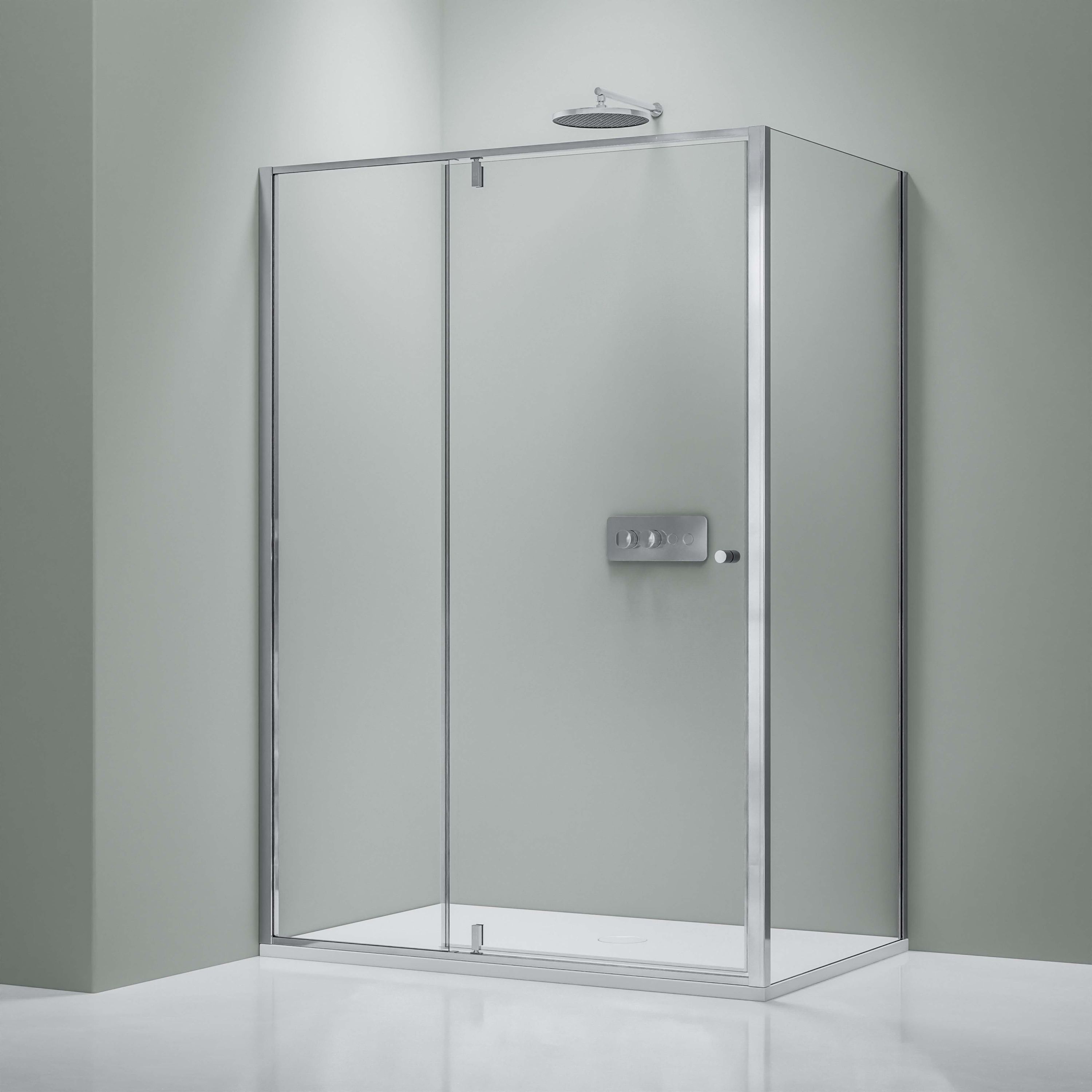 BERNSTEIN - Paroi de douche 80x110cm Chrome en verre 6mm Parre douche ...