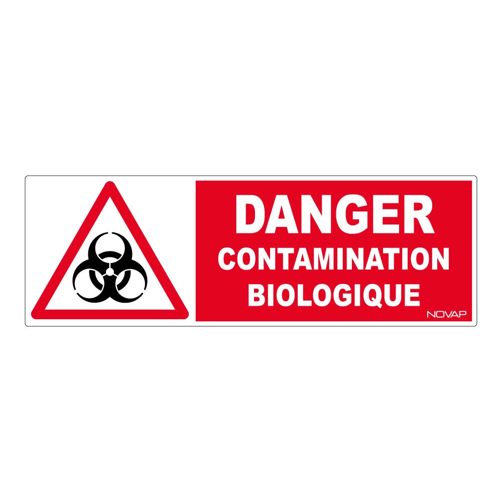 Panneau Danger contamination biologique - 450x150mm - 4064451 | Bricoman