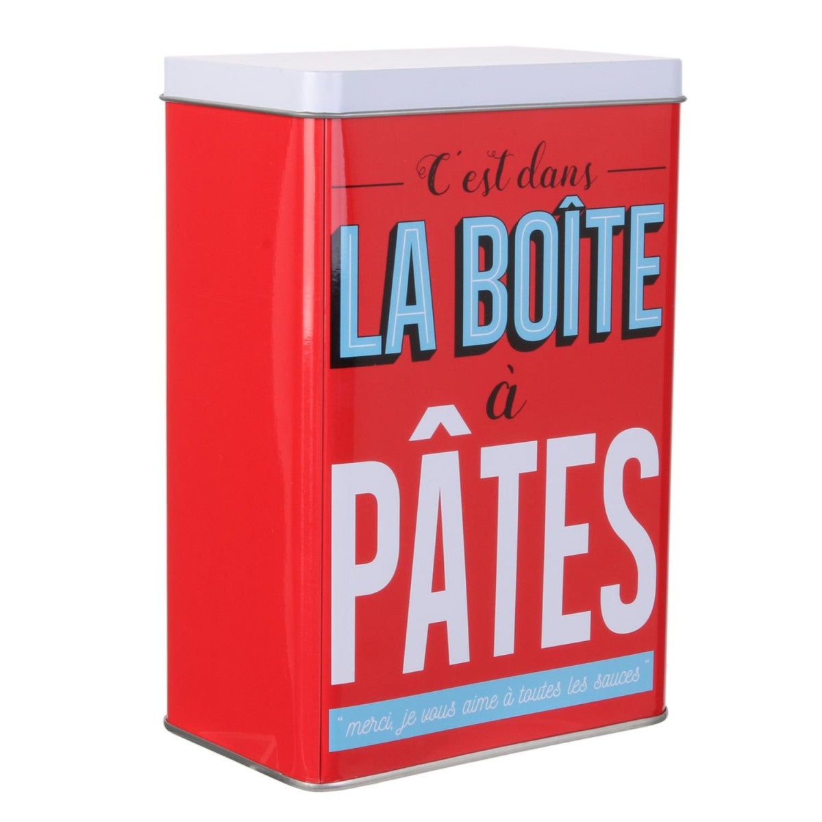 Boîte de Conservation "Ma Boîte à Pâtes" 18cm Rouge | Leroy Merlin