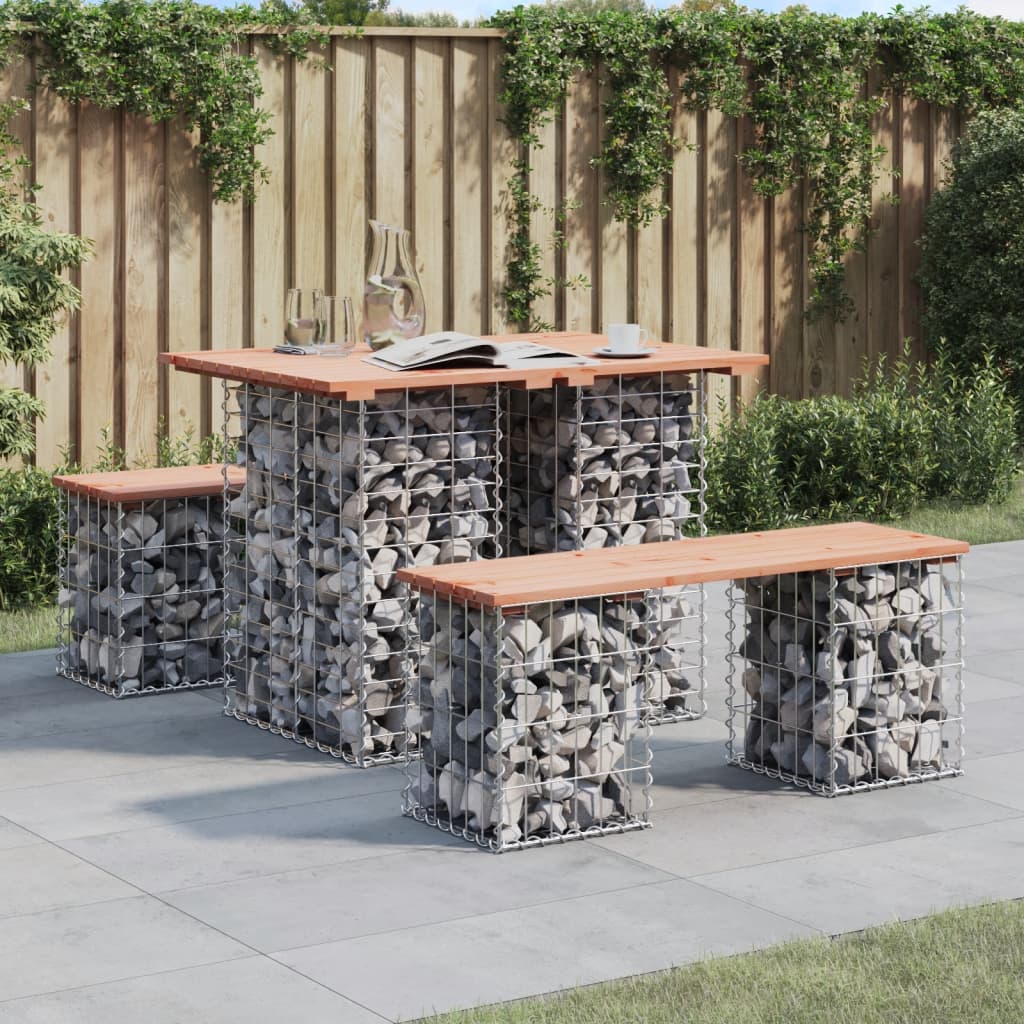 Table de Gabion Design 100x70x72 cm Bois massif Douglas | Leroy Merlin