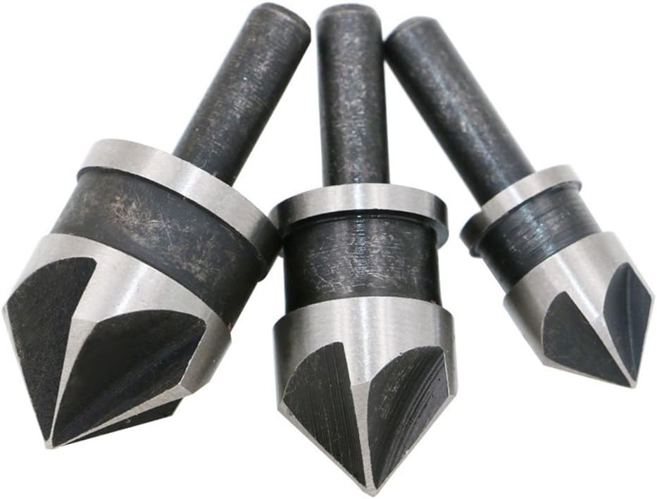Lot de 3 Embouts HSS Fraise à Chanfreiner ? 6,35 12mm/16mm/19mm----Rond ...