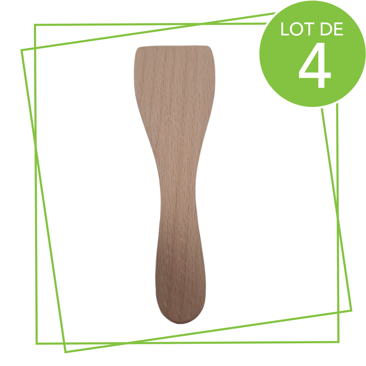 Lot de 4 pelles en bois pour Poêlon, spatules raclette AS306003 ...