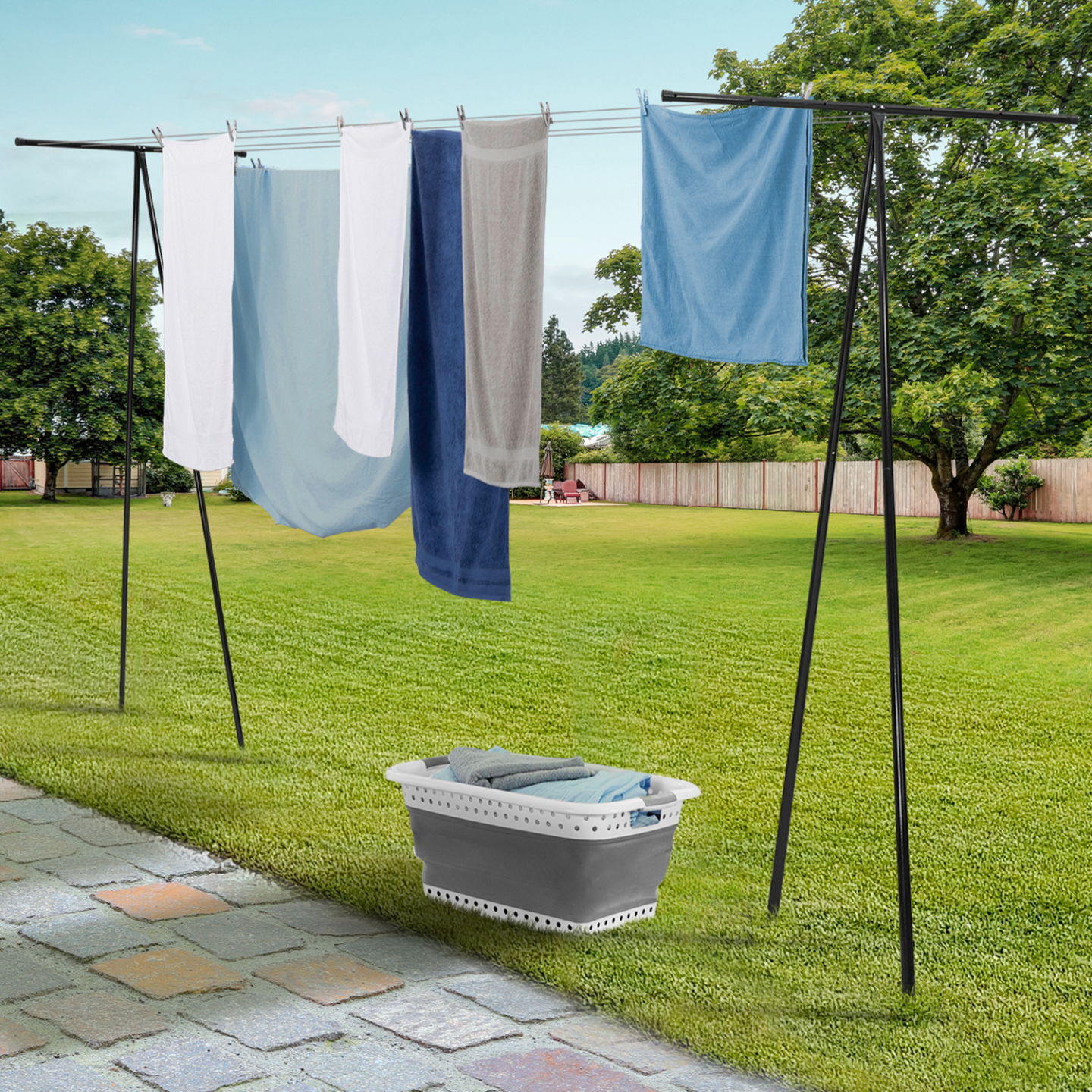 Etendoir à linge extérieur capacité 35M en métal | Leroy Merlin