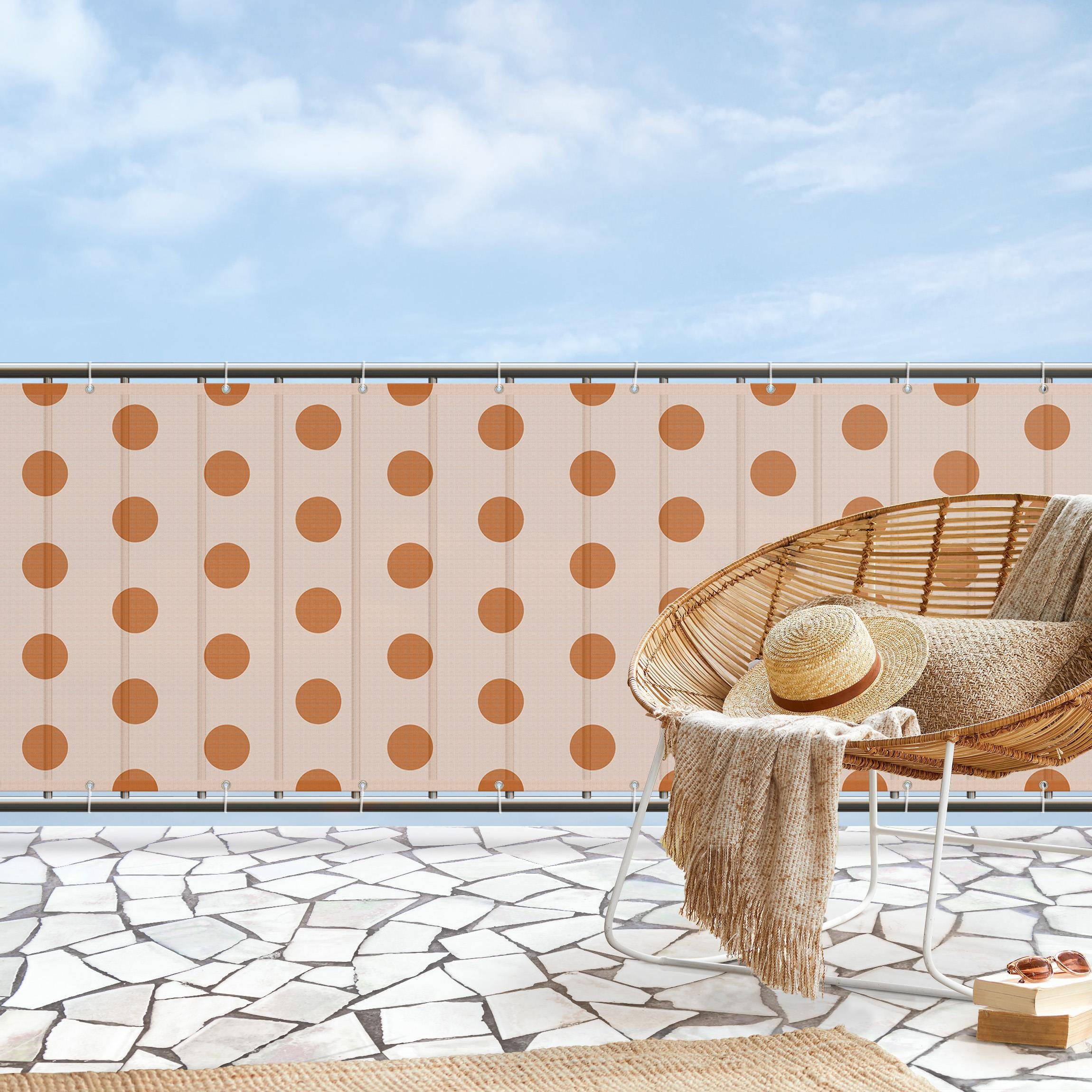 Pantalla de privacidad para balcón - Dots in Orange 200 x 75 cm | Leroy ...