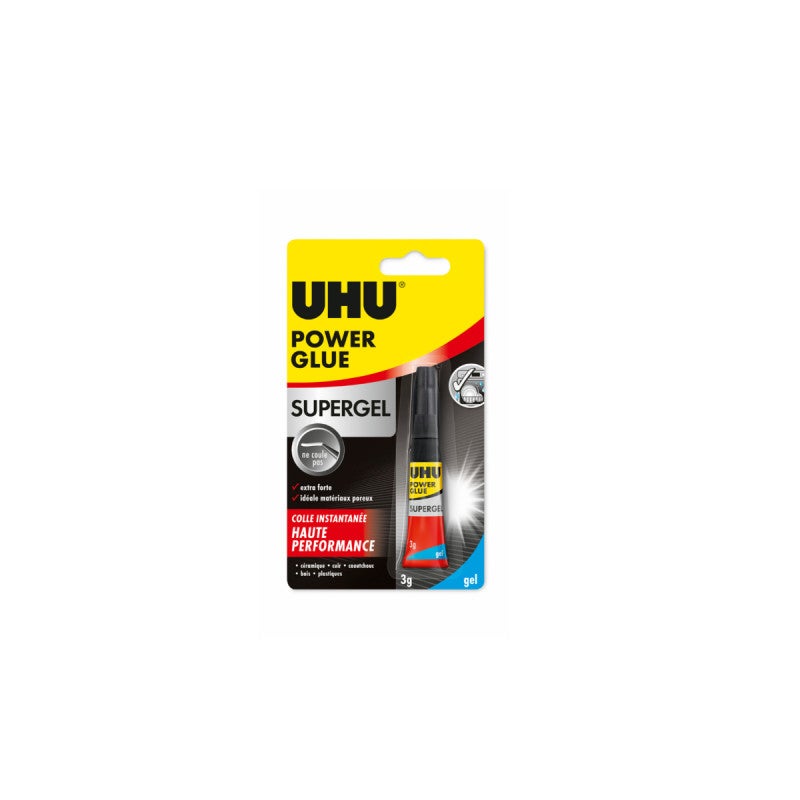 Colle UHU Power Glue Gel tube - 3g - 36725 | Leroy Merlin