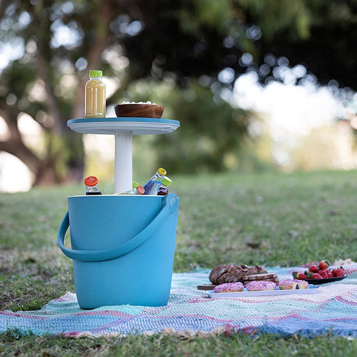 Keter Go Bar Table multifonction portable bleu clair | Leroy Merlin