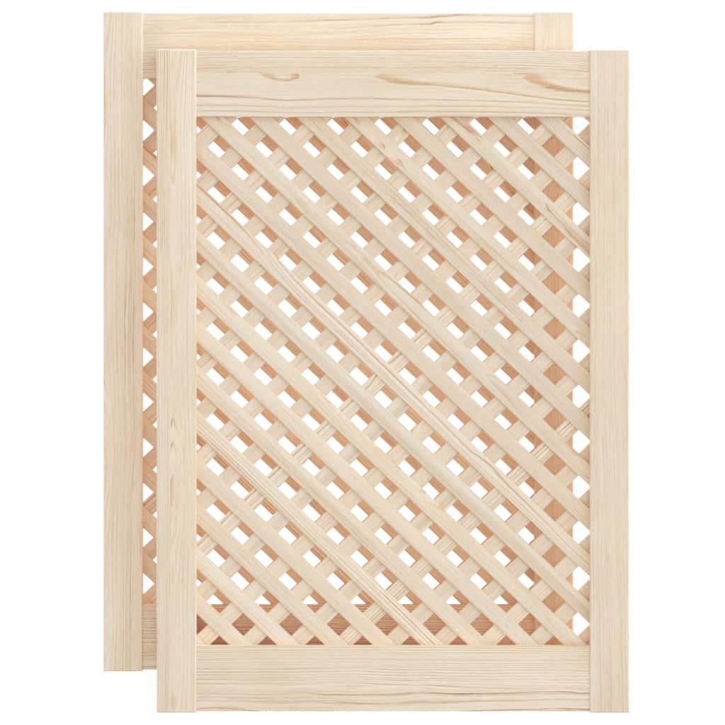 Marco para puerta de armario 2 piezas madera de pino 49,5x69 cm ...