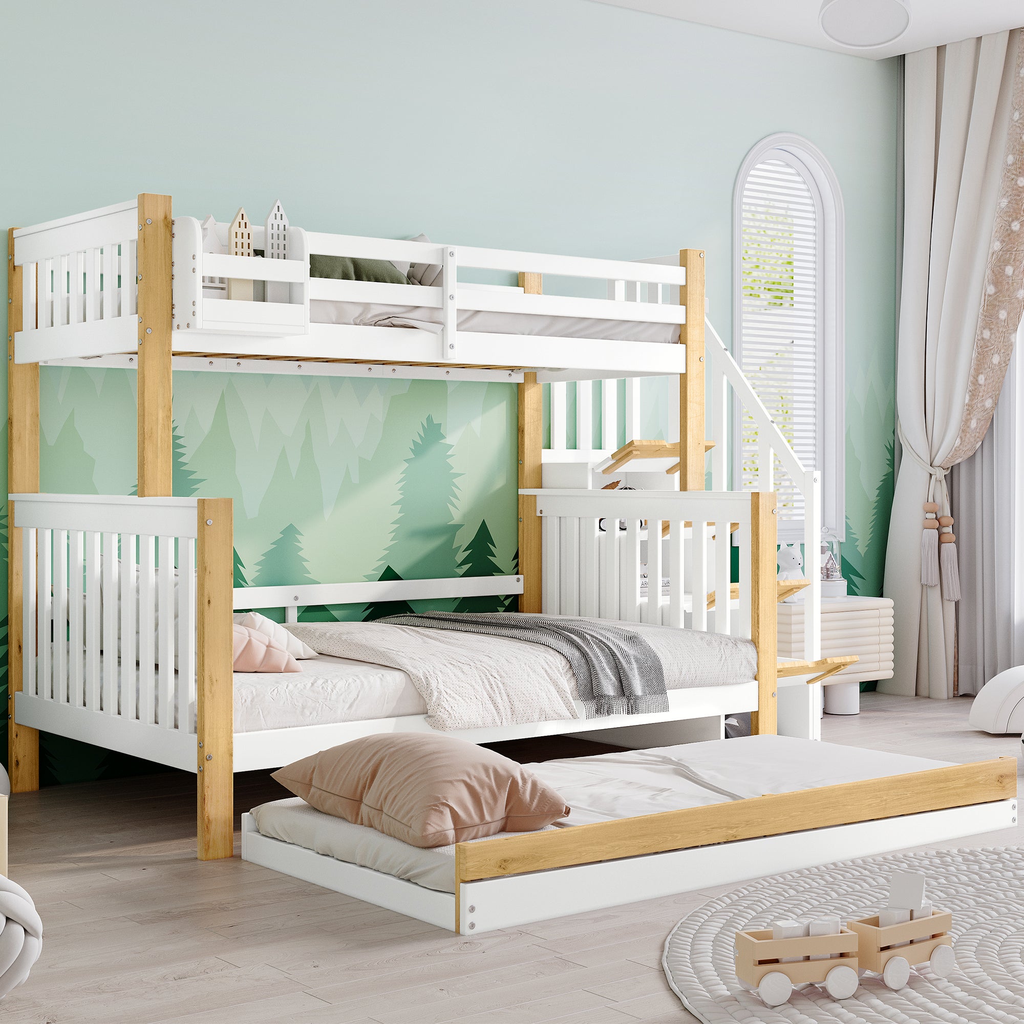 Lit superposé 90x200 cm et 120x200 cm, lit superposé enfant avec lit ...