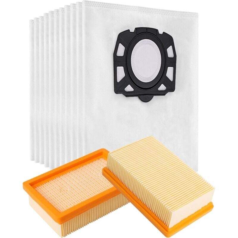 Kit de 10 sacs + 2 filtres pour aspirateur Karcher WD4 WD5 MV4 | Leroy ...