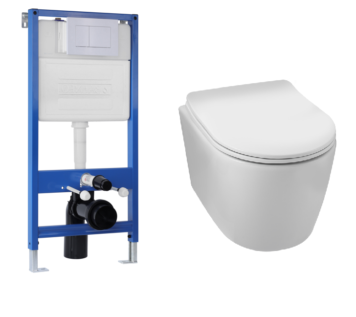 BALNEO - Zestaw stelaż podtynkowy STANDARD + miska WC LUXA TORNADO ...