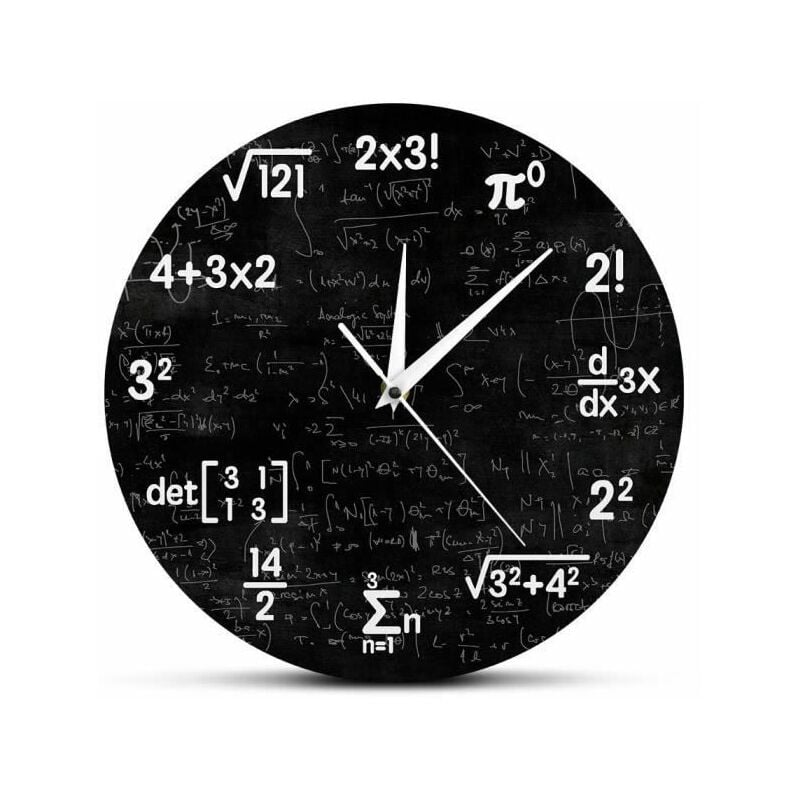 Reloj, Reloj de pared de matemáticas Reloj de matemáticas Graduado ...