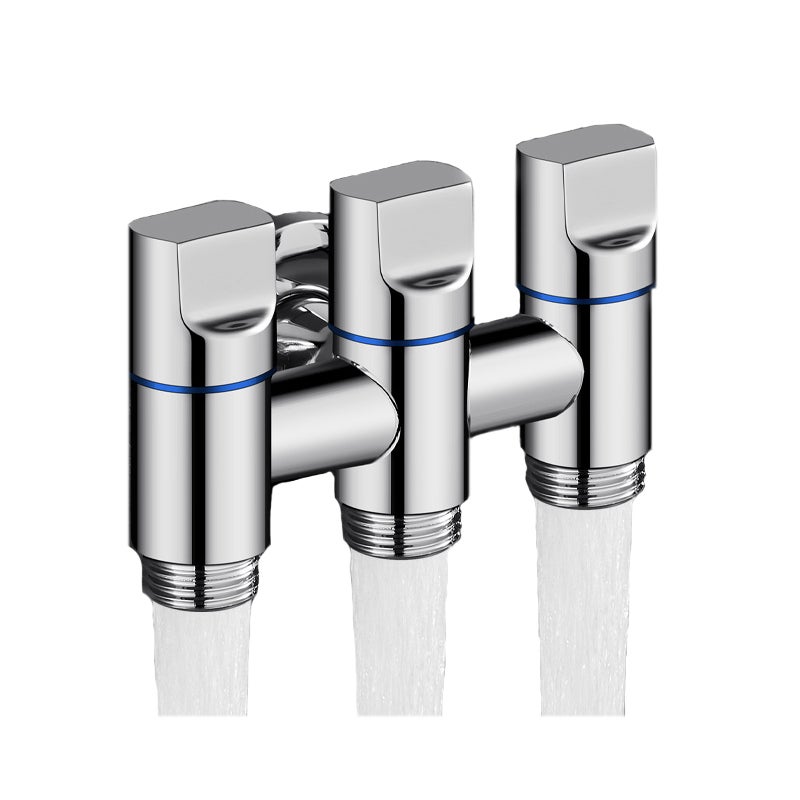 Válvula de triple salida - acero inoxidable galvanizado Silver | Leroy ...
