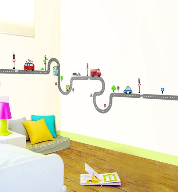 Pegatinas de pared coches infantiles - adhesivo de pared ...